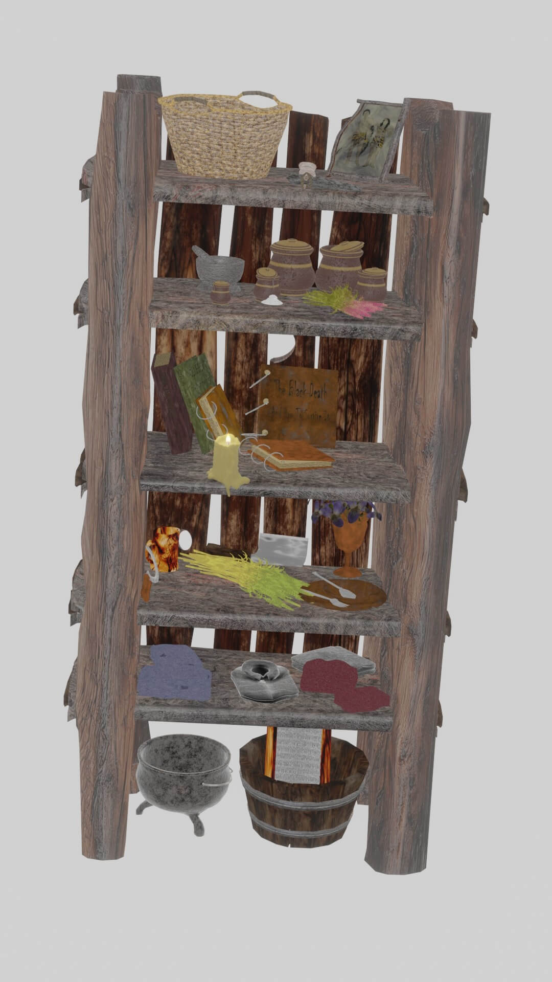 Primitive Stocked Shelves - 3D Model by Michaelvan42