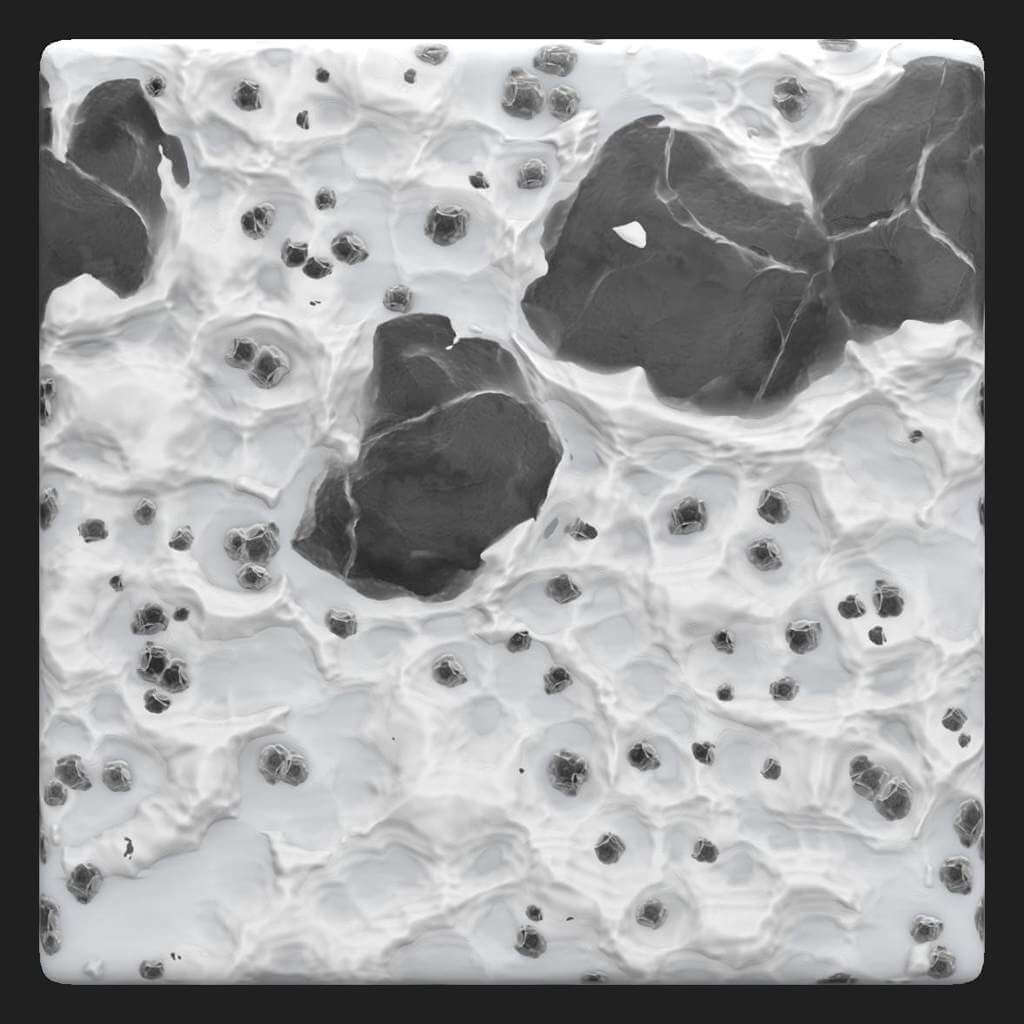 Ground Snow Rock PBR Texture by michalpetrik