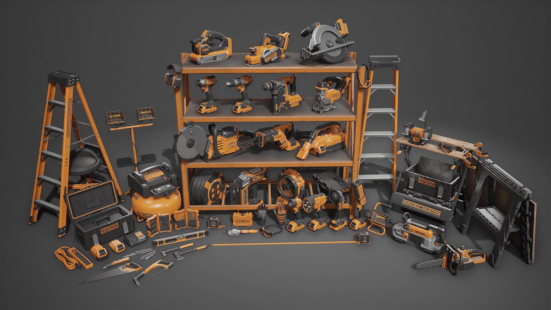 Power Tools Pack - 3D Model by microcrunch