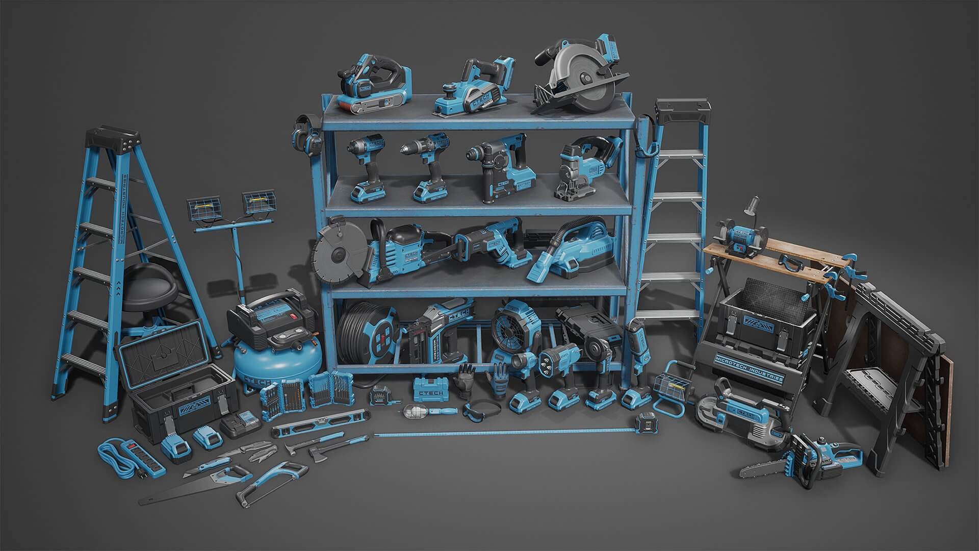 Power Tools Pack - 3D Model by microcrunch