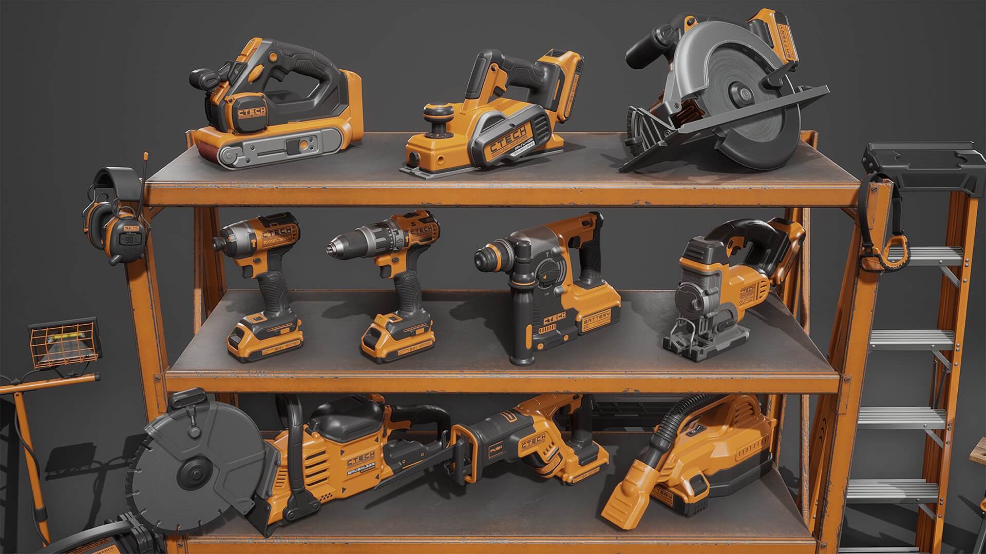 Power Tools Pack - 3D Model by microcrunch