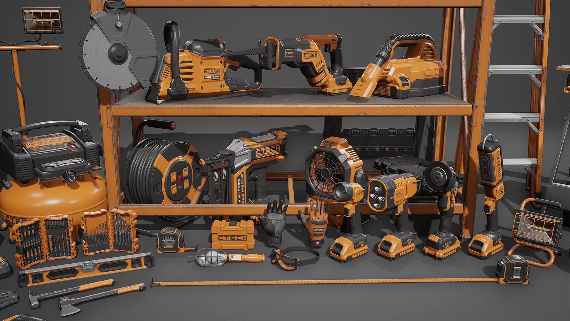 Power Tools Pack - 3D Model by microcrunch