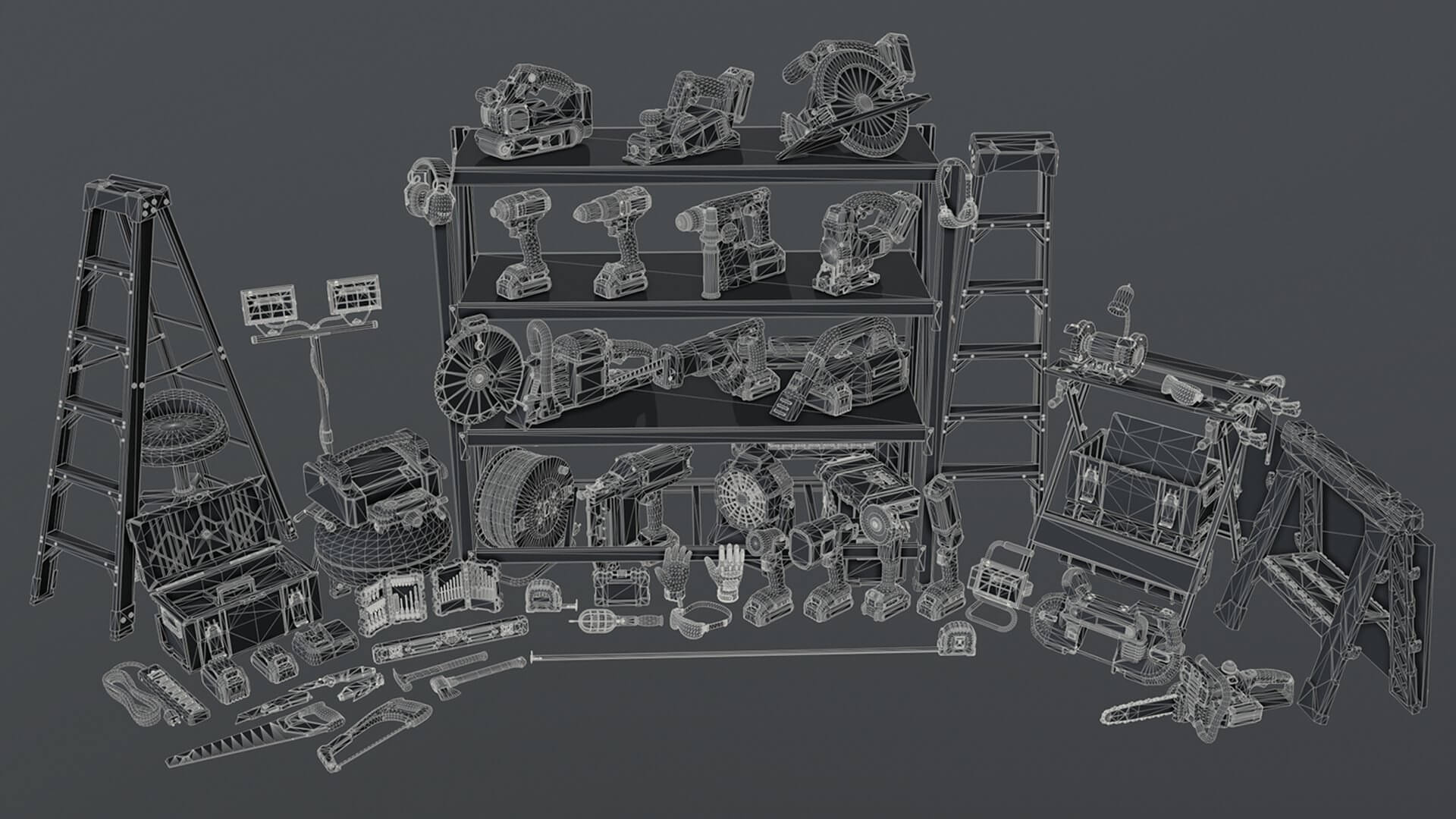 Power Tools Pack - 3D Model by microcrunch