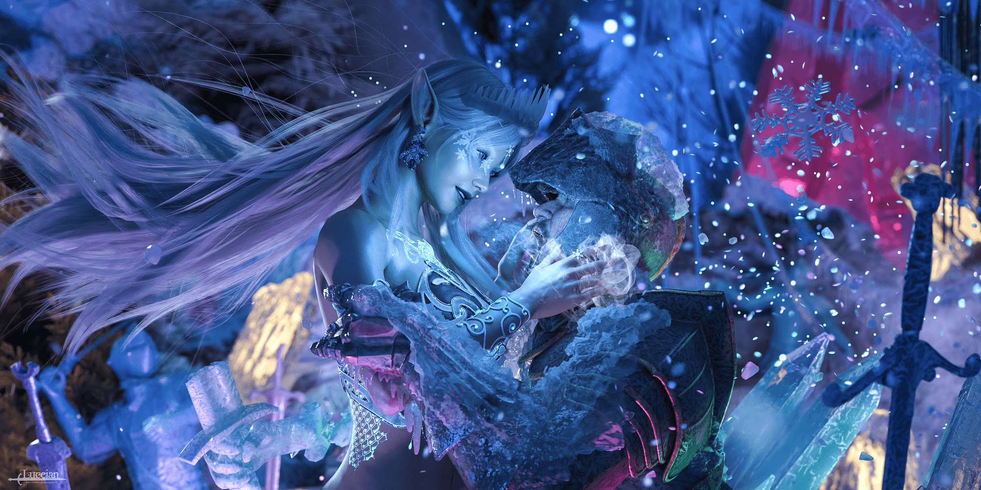 Winter's Nightmare 3D Render, Digital Art by midgard229