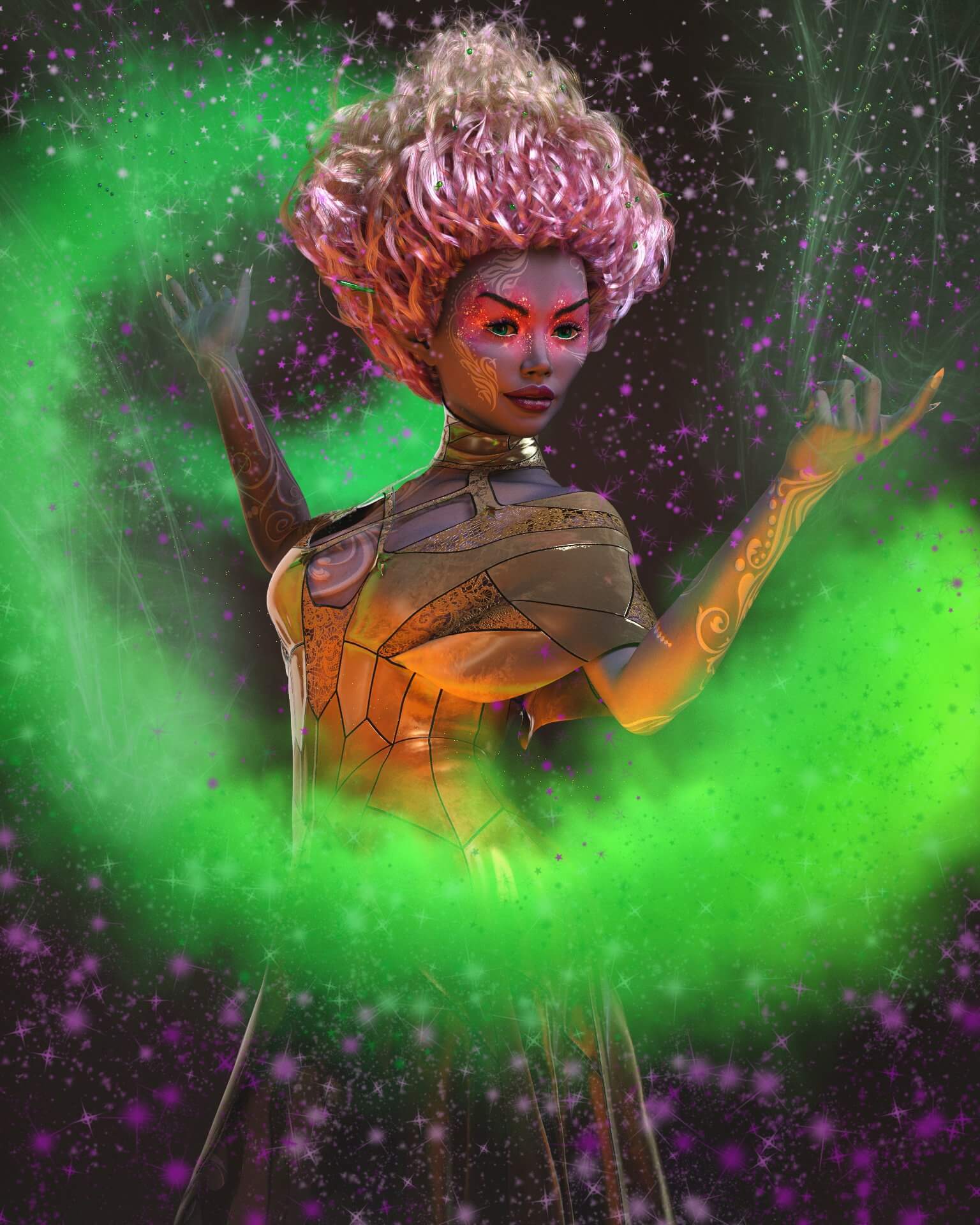 A Fae Mage 3D Render | RenderHub Gallery