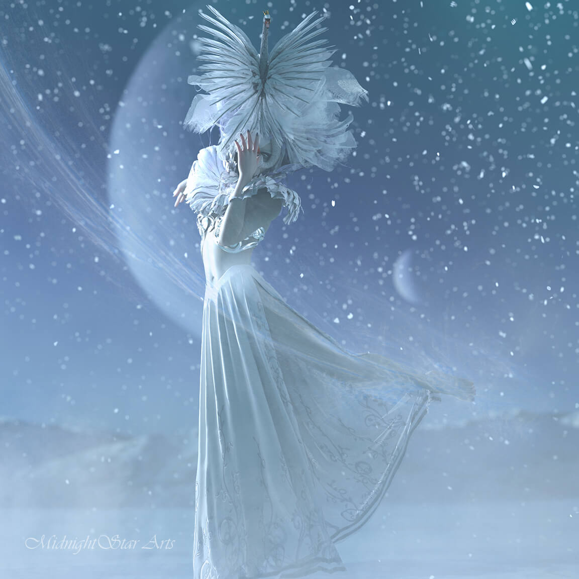 Frozen Dancer 3D Render, Digital Art by midnight_star117