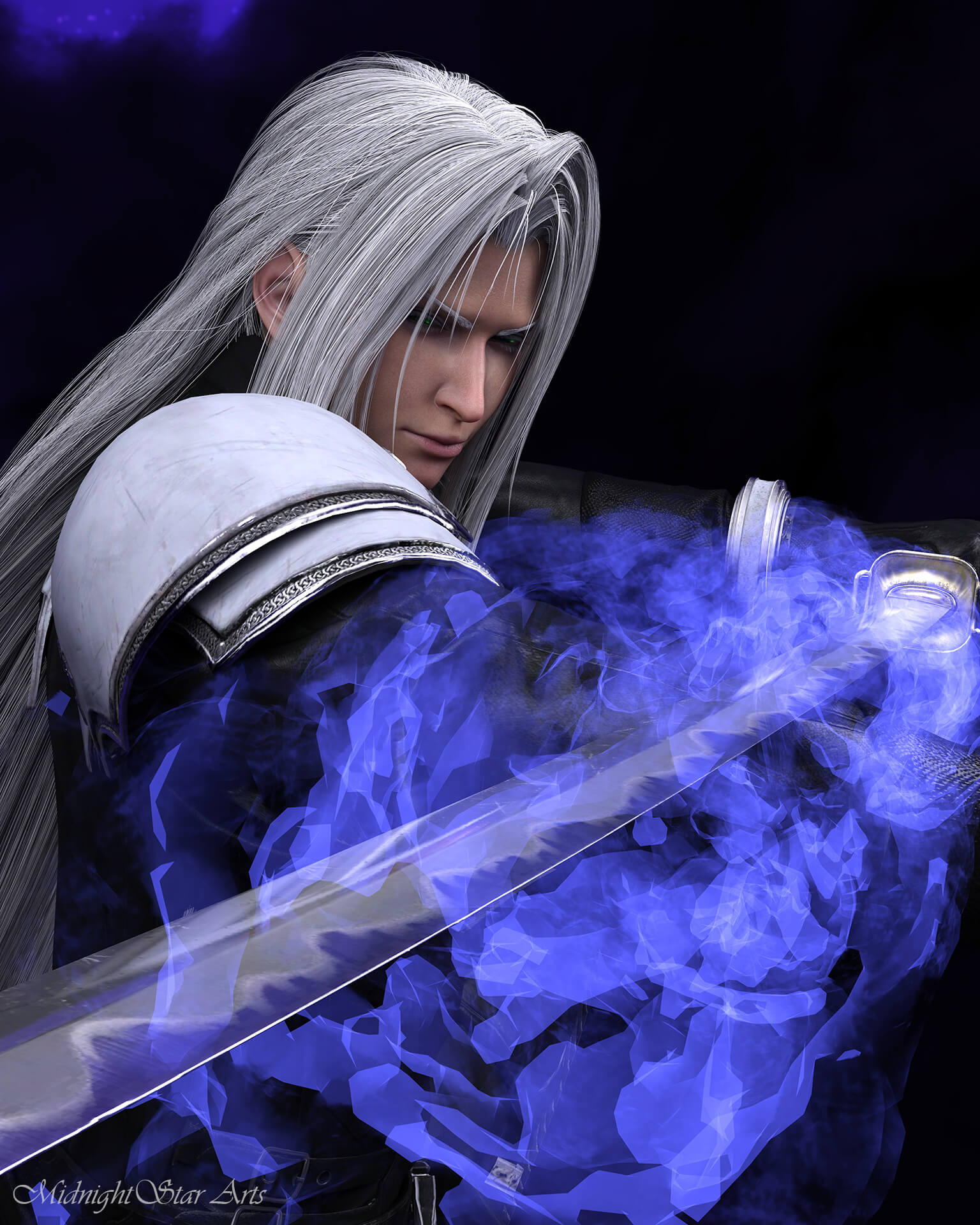 Sephiroth 3D Render, Digital Art by midnight_star117