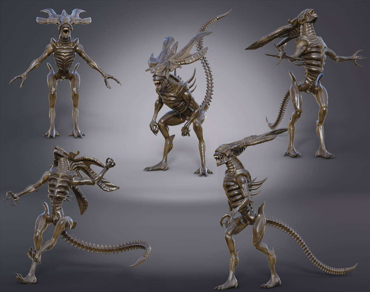 Alien Demon King 3D Render, Digital Art by midnight_stories