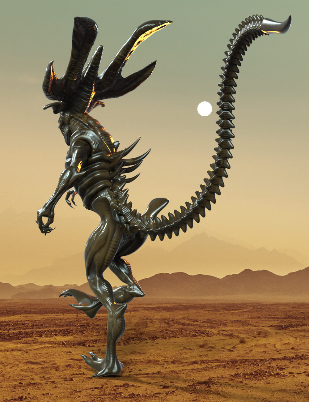 ALien Demon King(WIP) 3D Render, Digital Art by midnight_stories