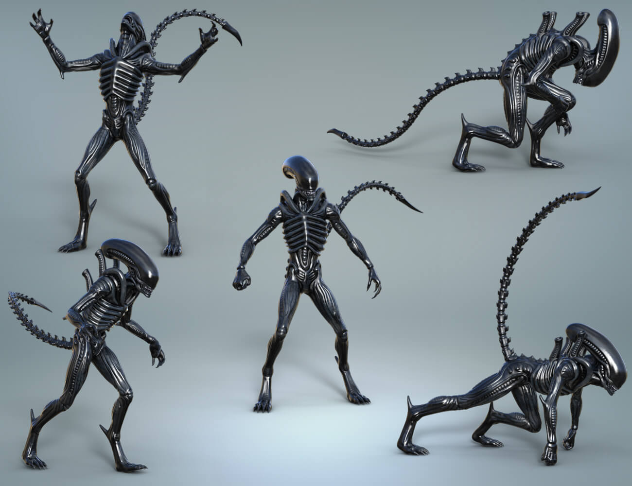 Midnight Alien Demon Poses - Daz Content by midnight_stories