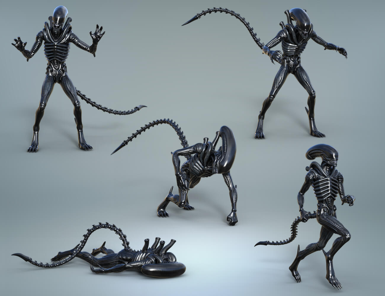 Midnight Alien Demon Poses - Daz Content by midnight_stories