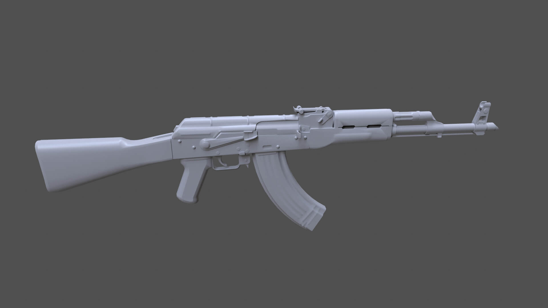 AKM Assault Rifle - 3D Model by MightyAlexOne