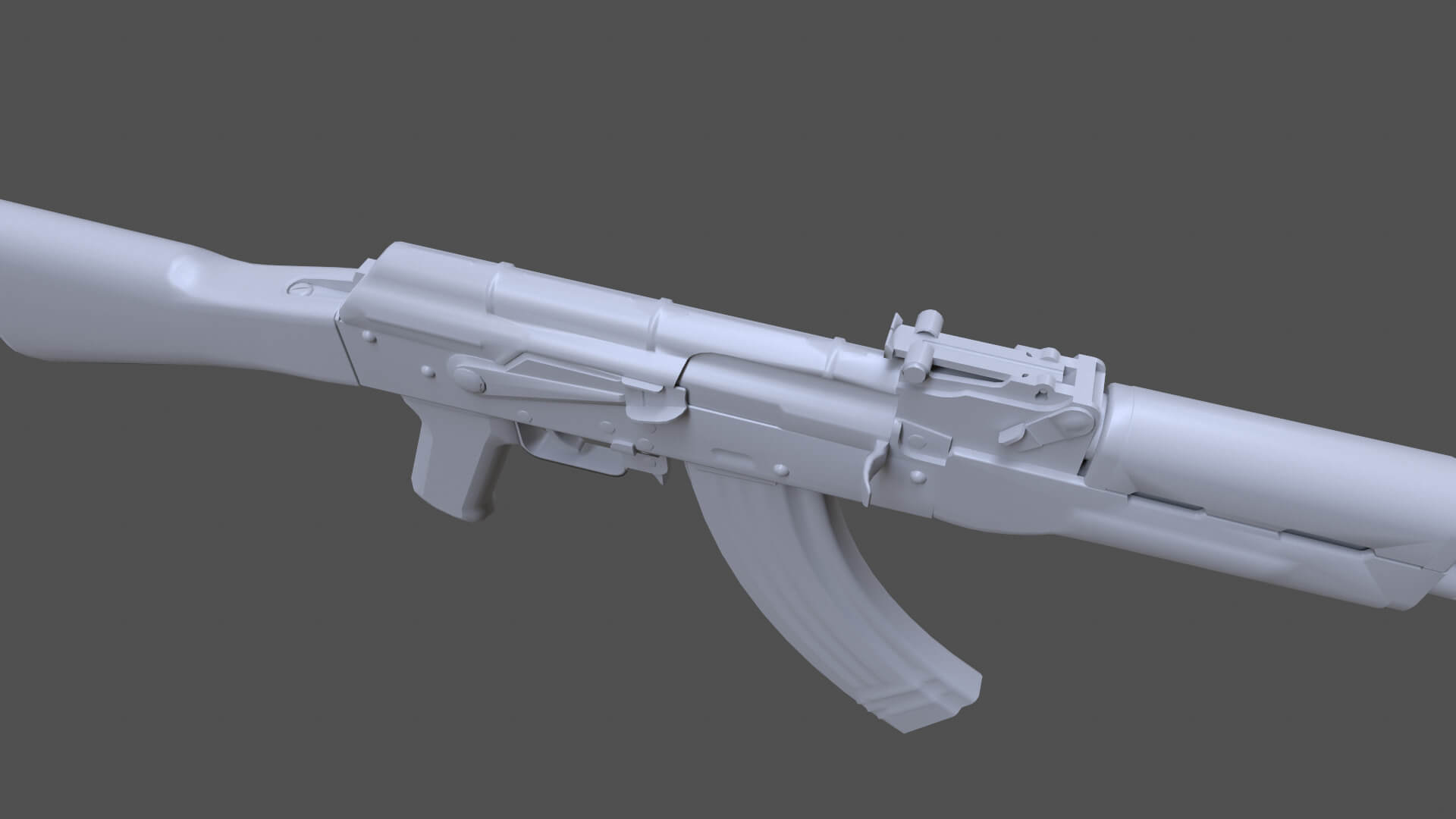AKM Assault Rifle - 3D Model by MightyAlexOne