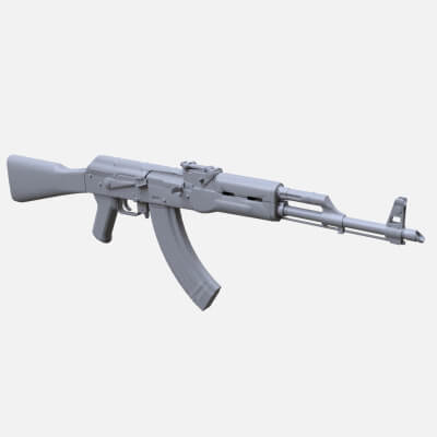 AKM Assault Rifle - 3D Model by MightyAlexOne