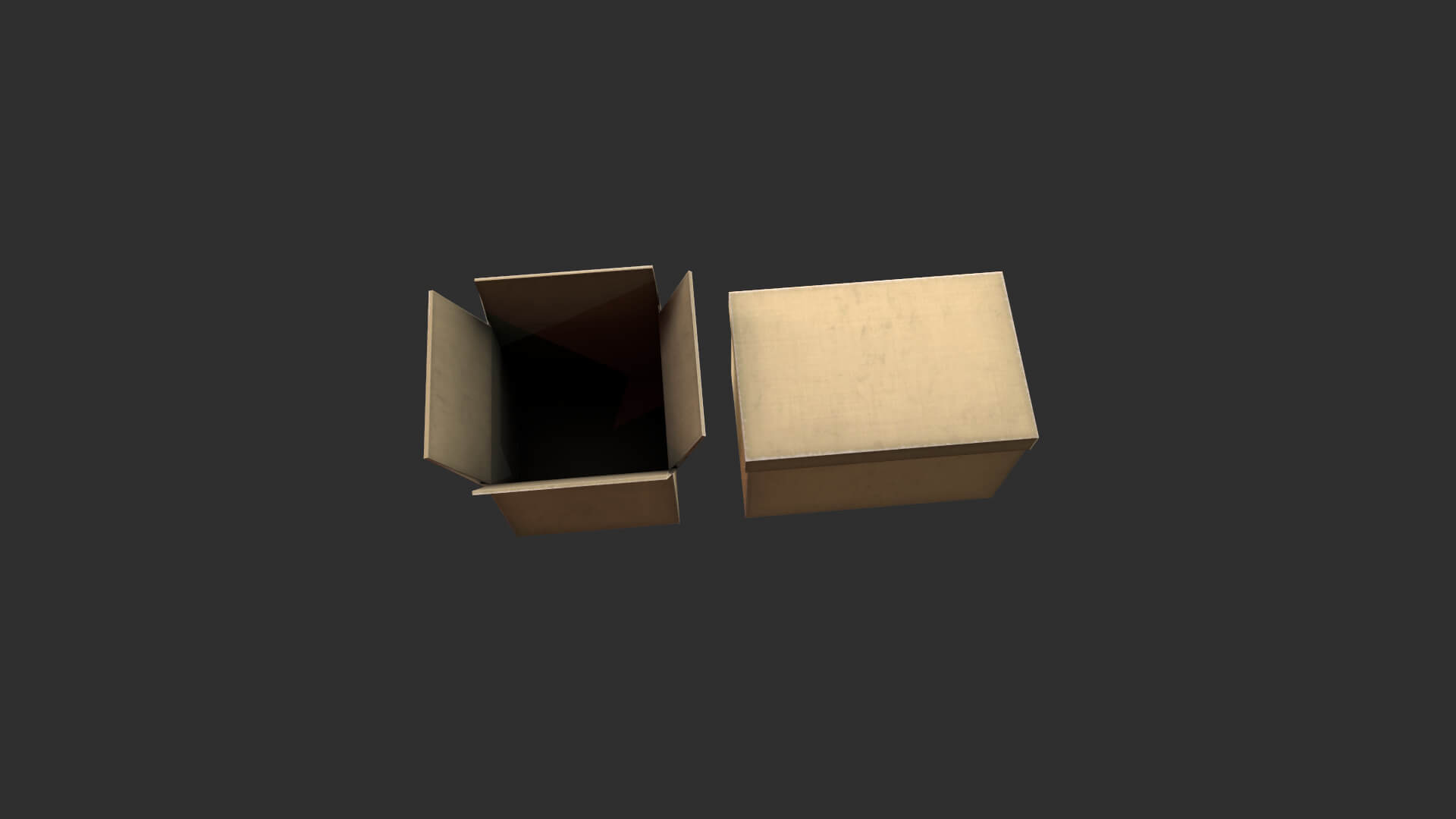Cardboard Boxes - 3D Model by MightyAlexOne