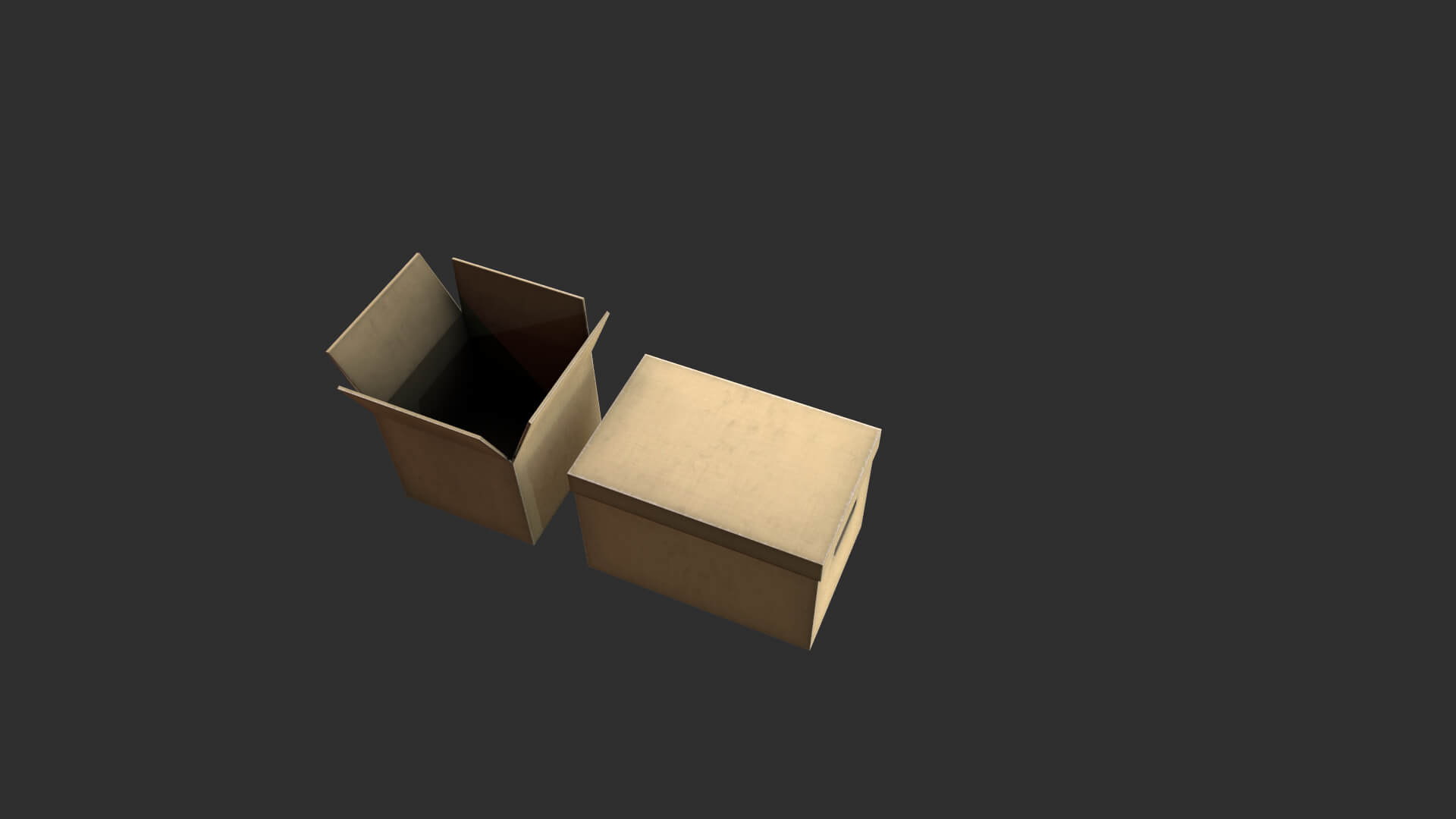 Cardboard Boxes - 3D Model by MightyAlexOne