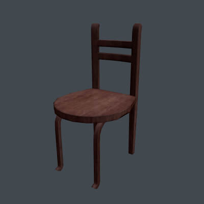 Wooden Chair Model by MightyAlexOne