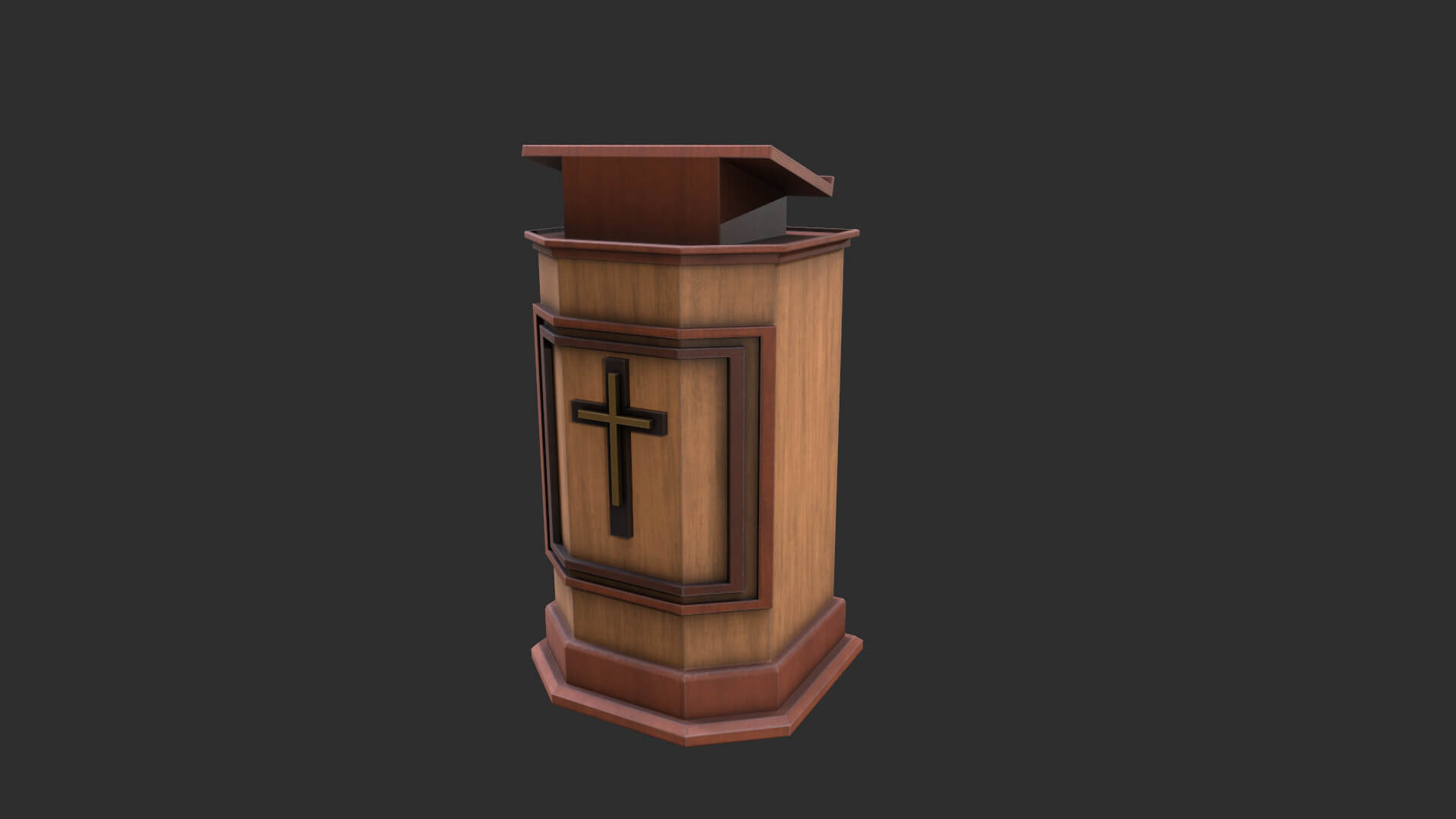 Church Podium - 3D Model by MightyAlexOne