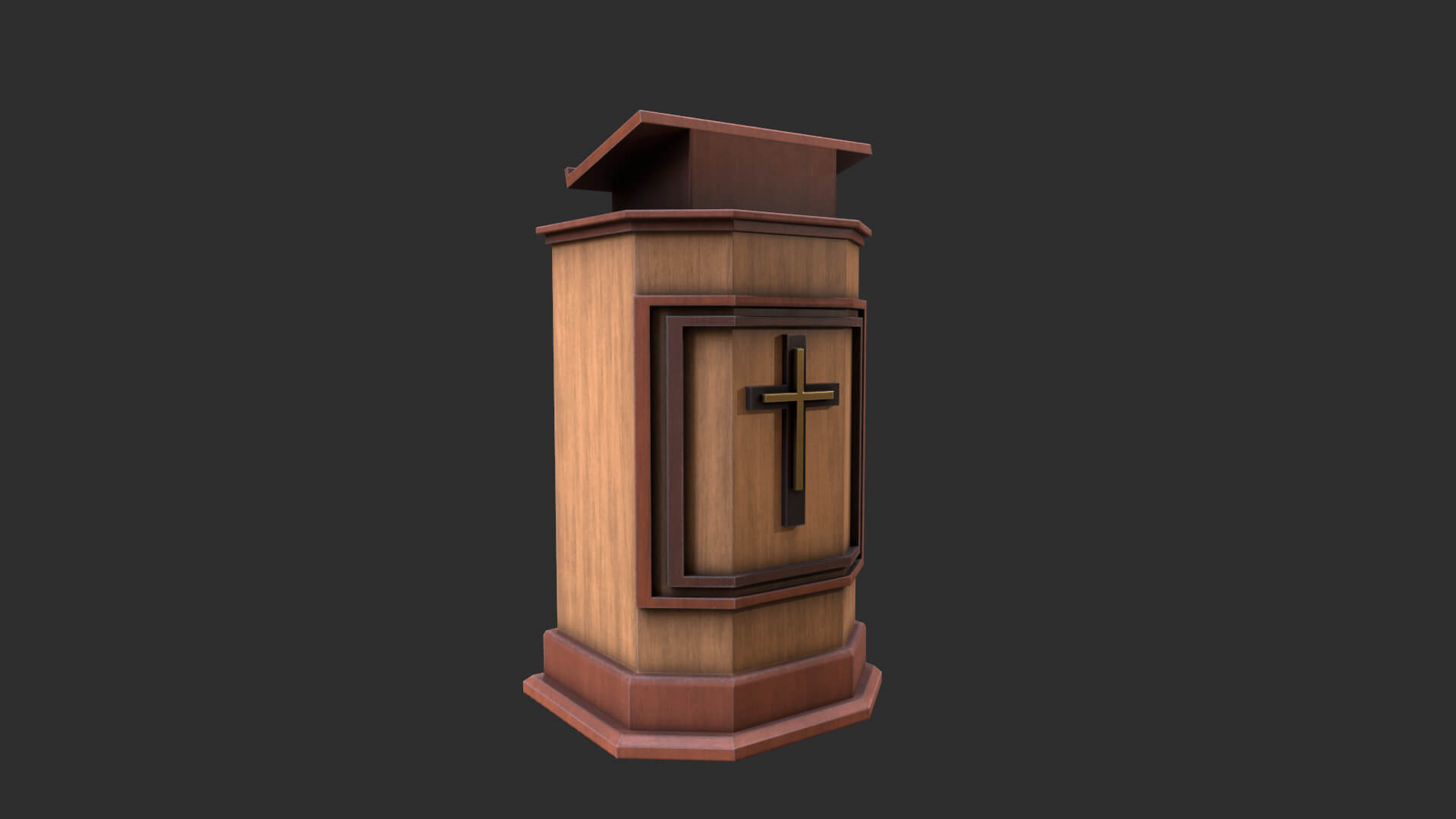 Church Podium - 3D Model by MightyAlexOne