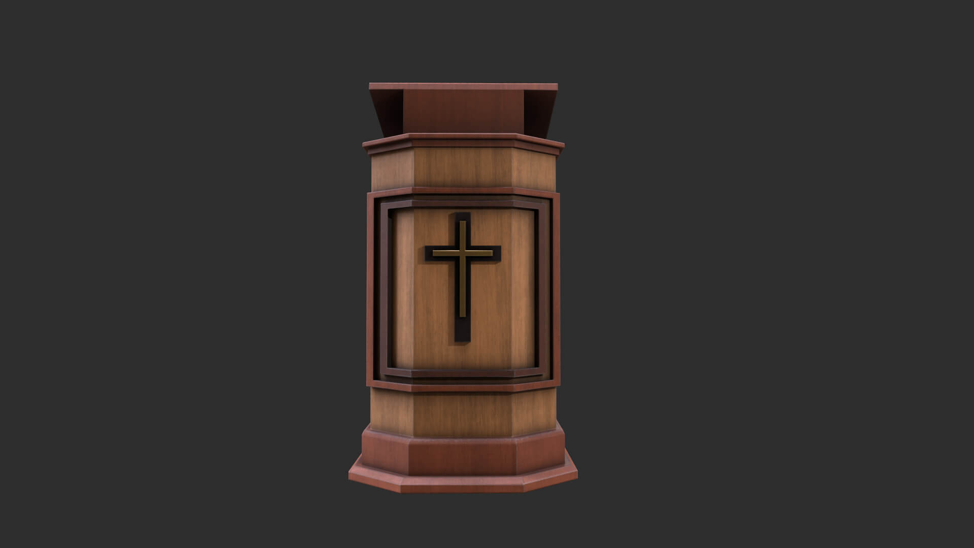 Church Podium - 3D Model by MightyAlexOne