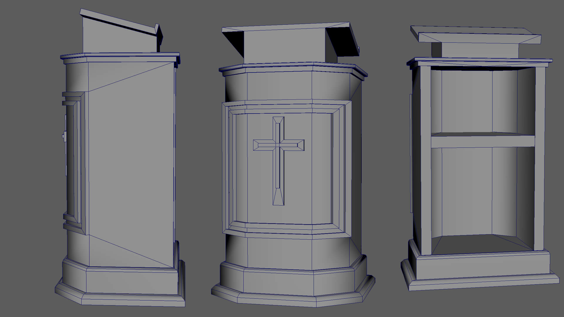 Church Podium - 3D Model by MightyAlexOne