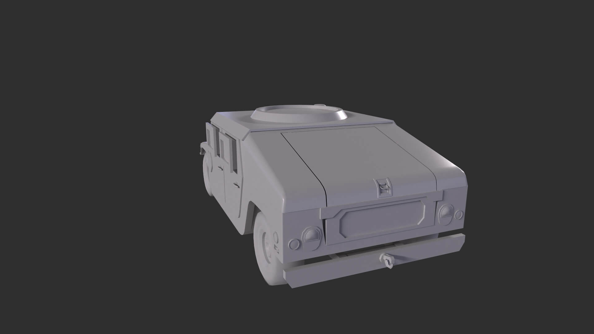 Humvee Vehicle - 3D Model by MightyAlexOne