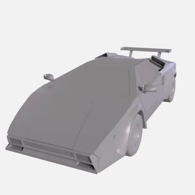 Lamborghini Countach - 3D Model by MightyAlexOne