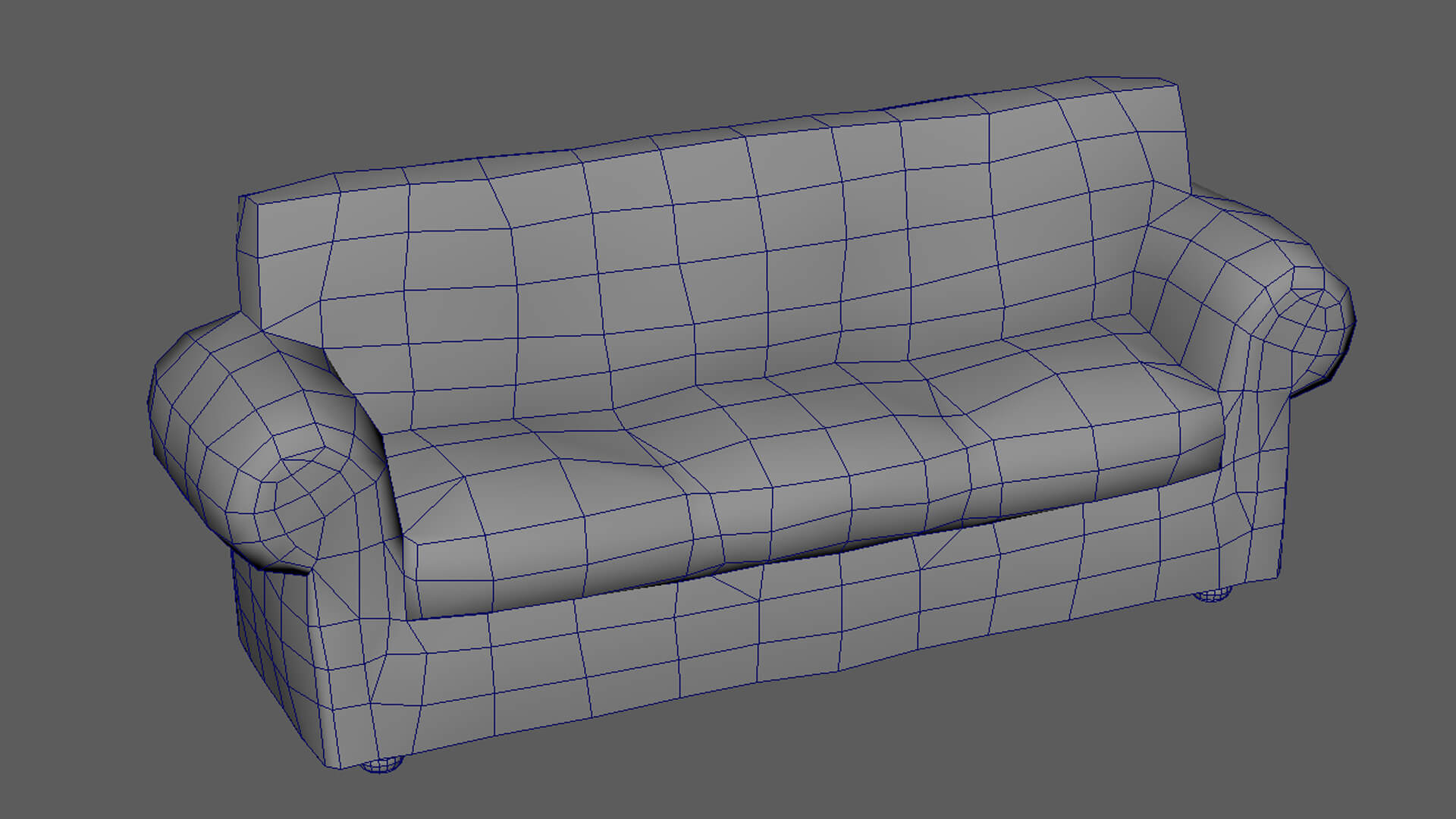Leather Sofa - 3D Model by MightyAlexOne
