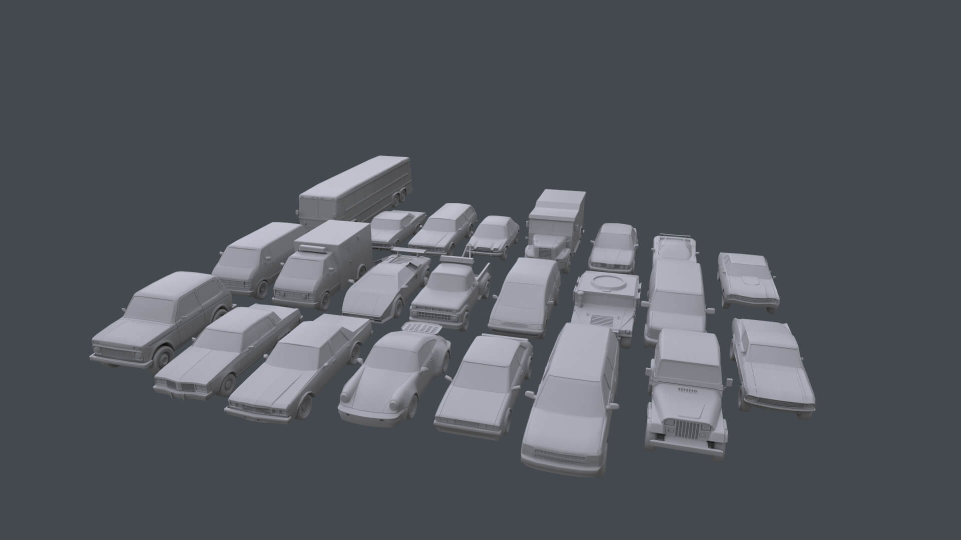 Low Poly Car Pack - 3D Model by MightyAlexOne