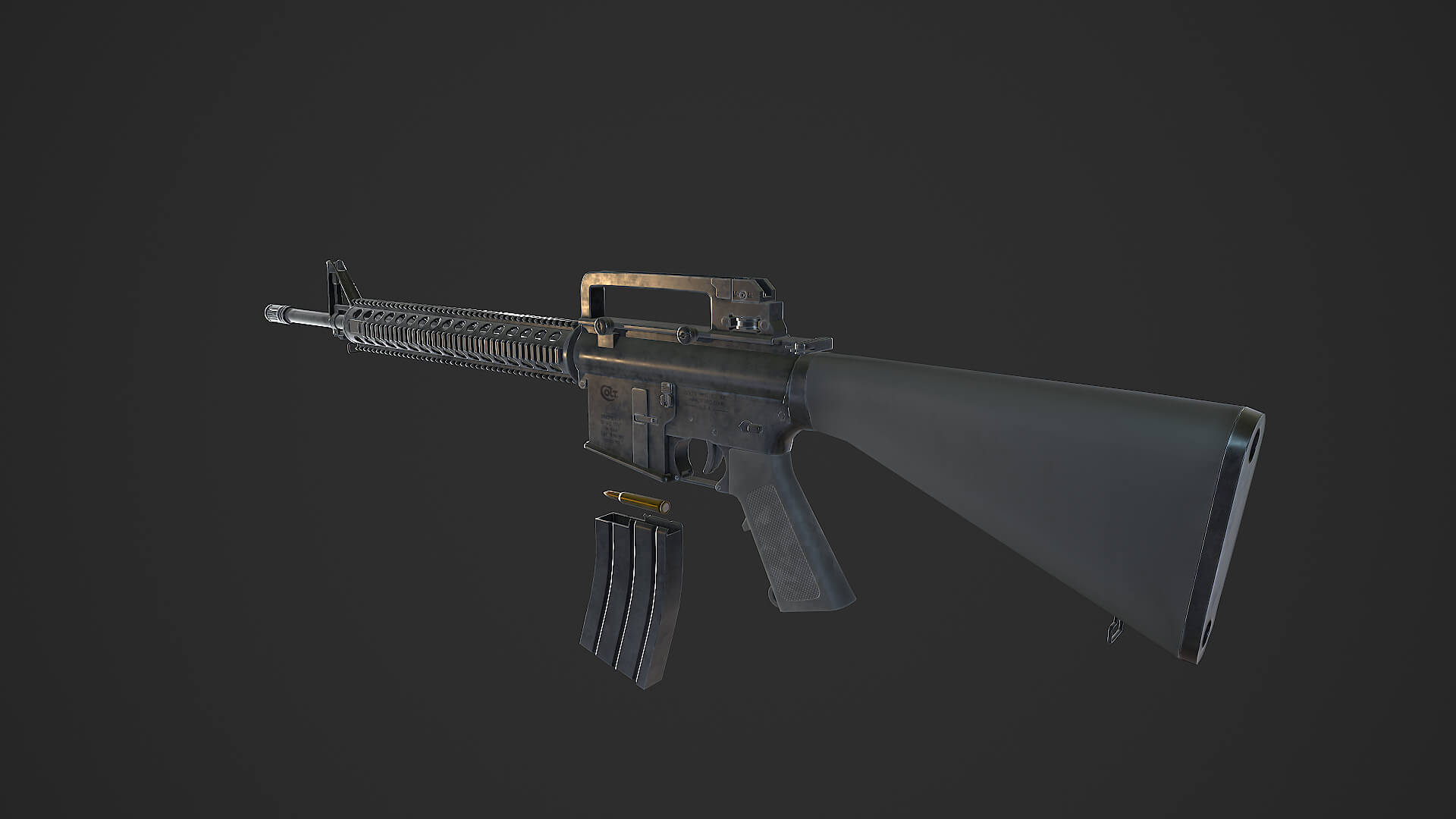 M16 A4 Assault Rifle - 3D Model by MightyAlexOne