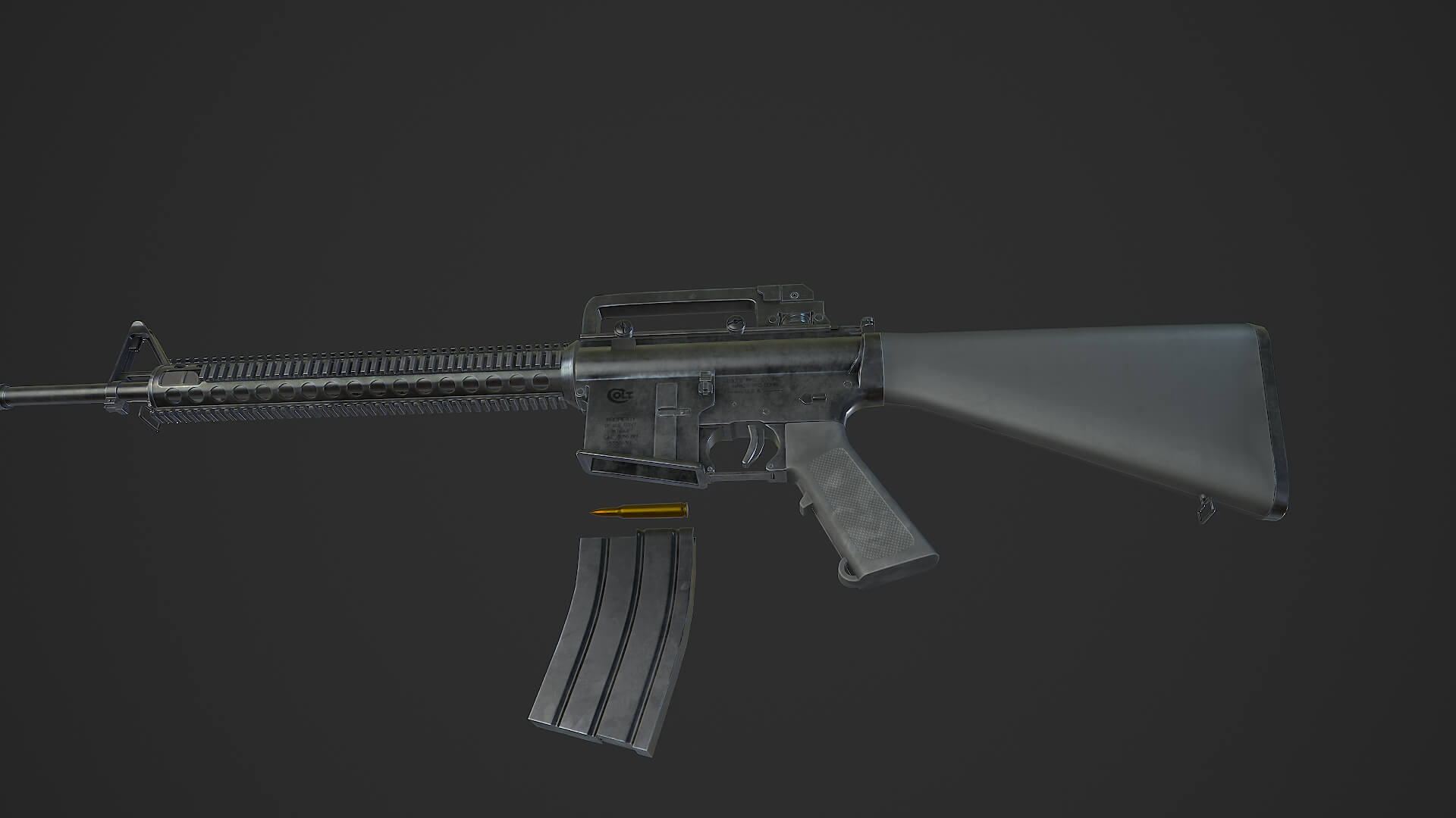 M16 A4 Assault Rifle - 3D Model by MightyAlexOne
