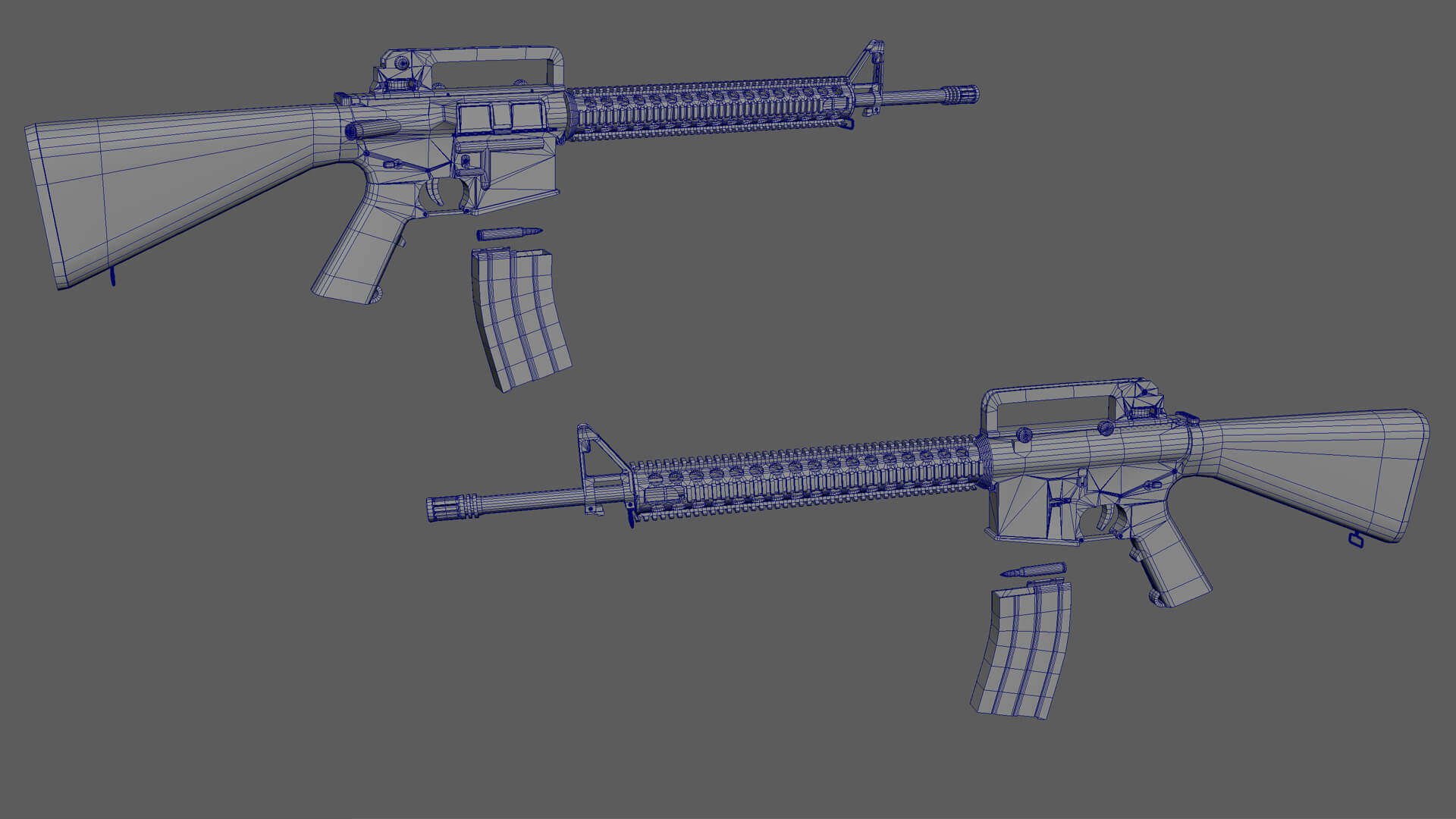 M16 A4 Assault Rifle - 3D Model by MightyAlexOne