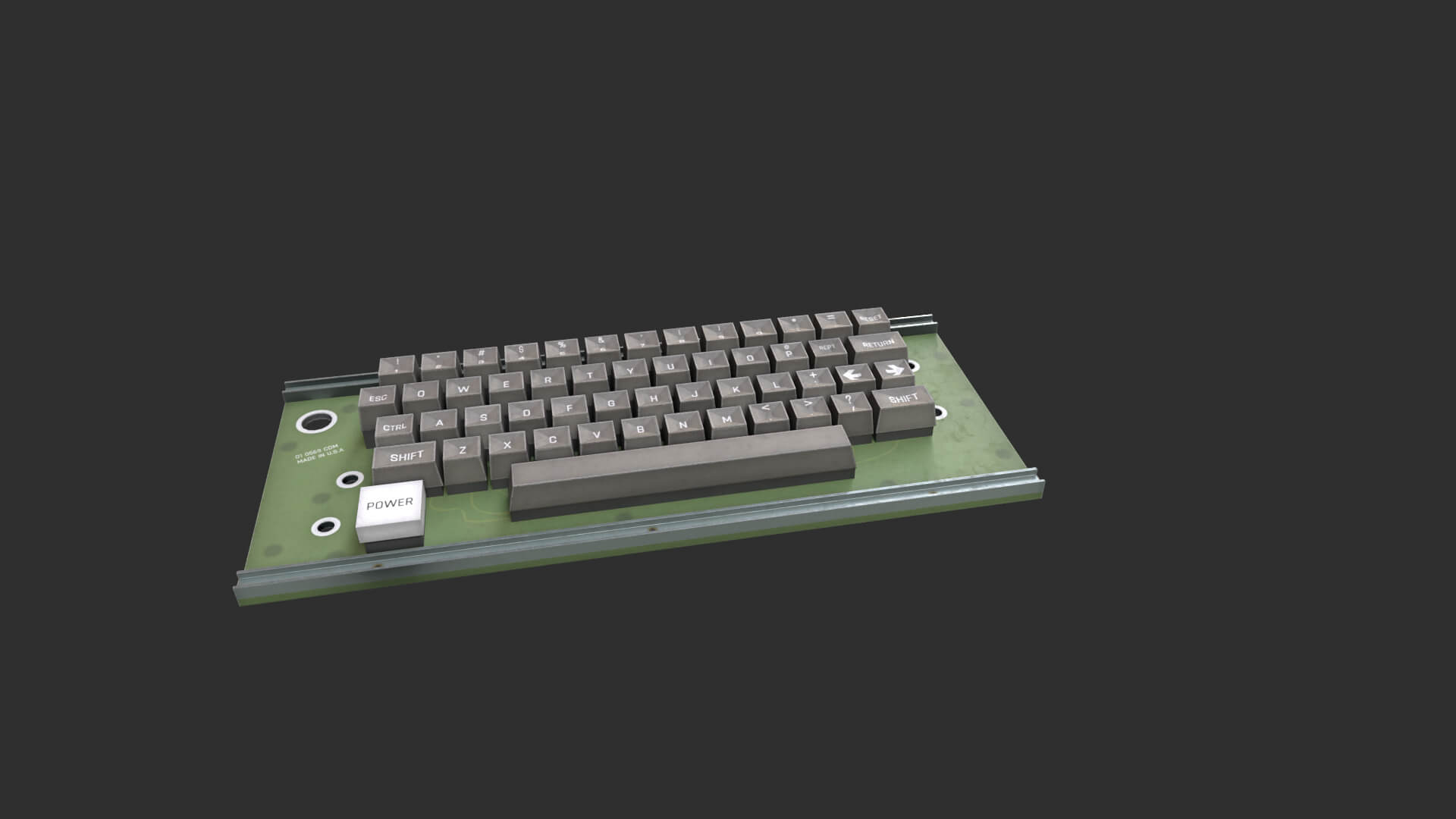 Old Broken Keyboard - 3D Model by MightyAlexOne