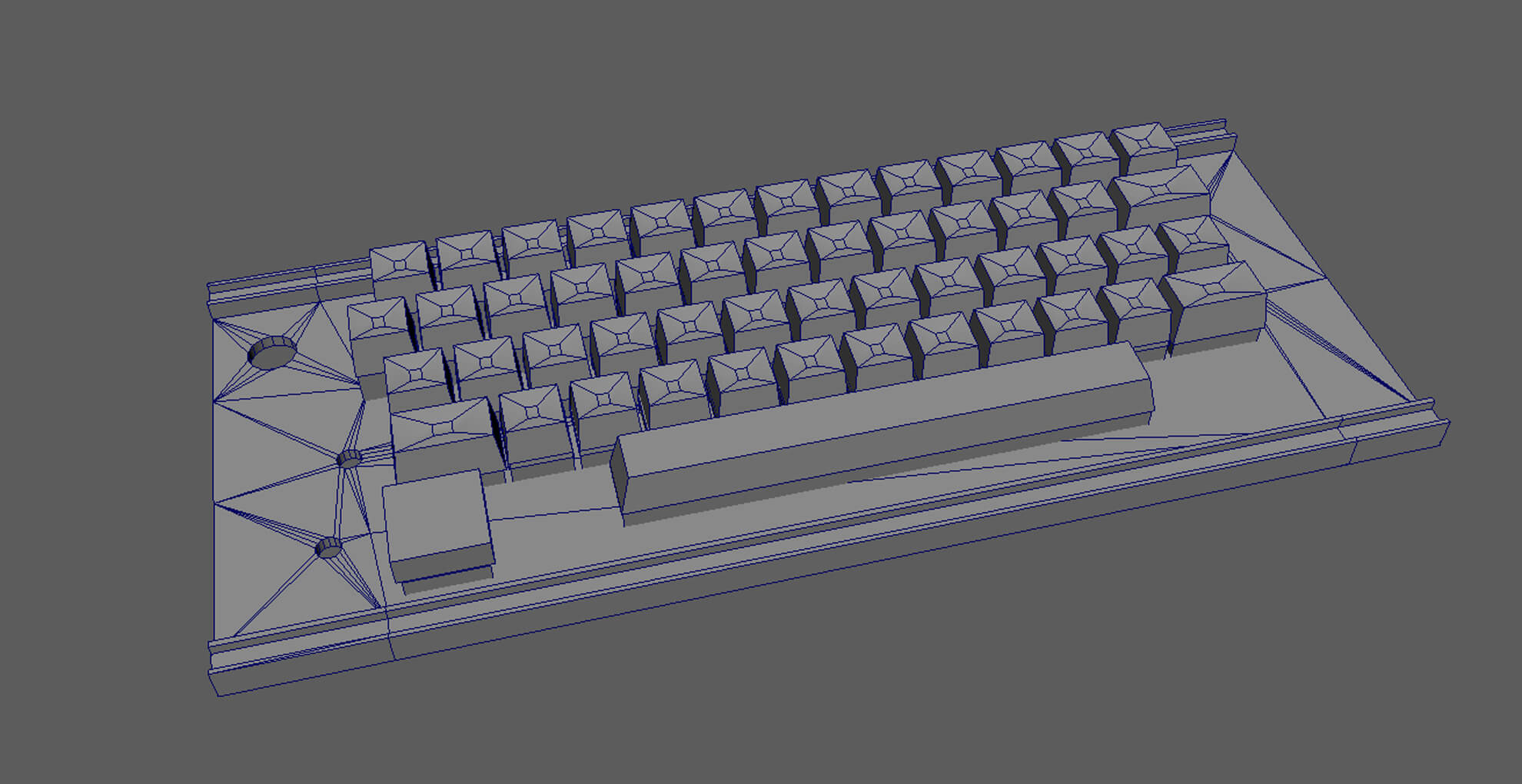 Old Broken Keyboard - 3D Model by MightyAlexOne