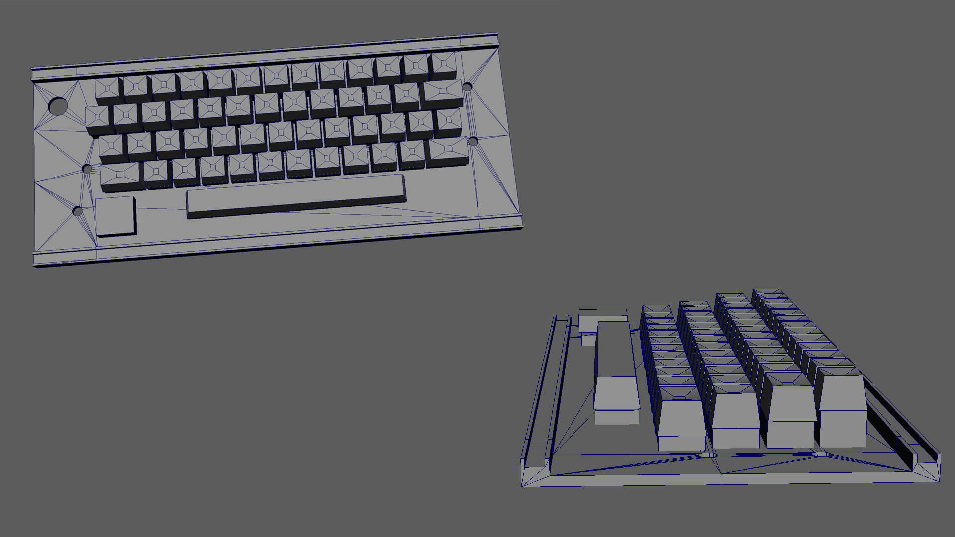 Old Broken Keyboard - 3D Model by MightyAlexOne