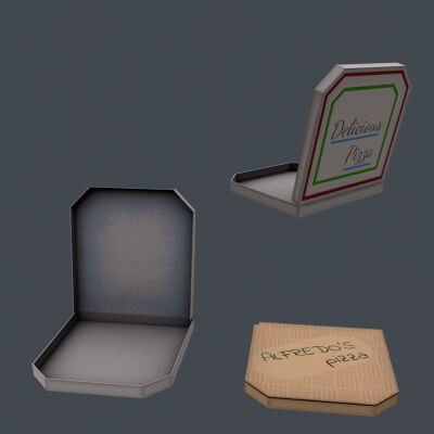 Pizza Box Models - 3D Model by MightyAlexOne