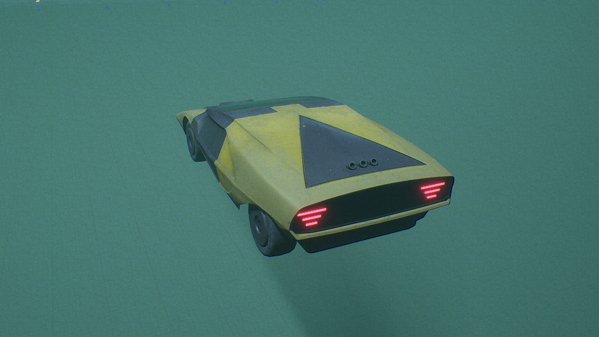 Retro Futuristic Car - 3D Model by MightyAlexOne