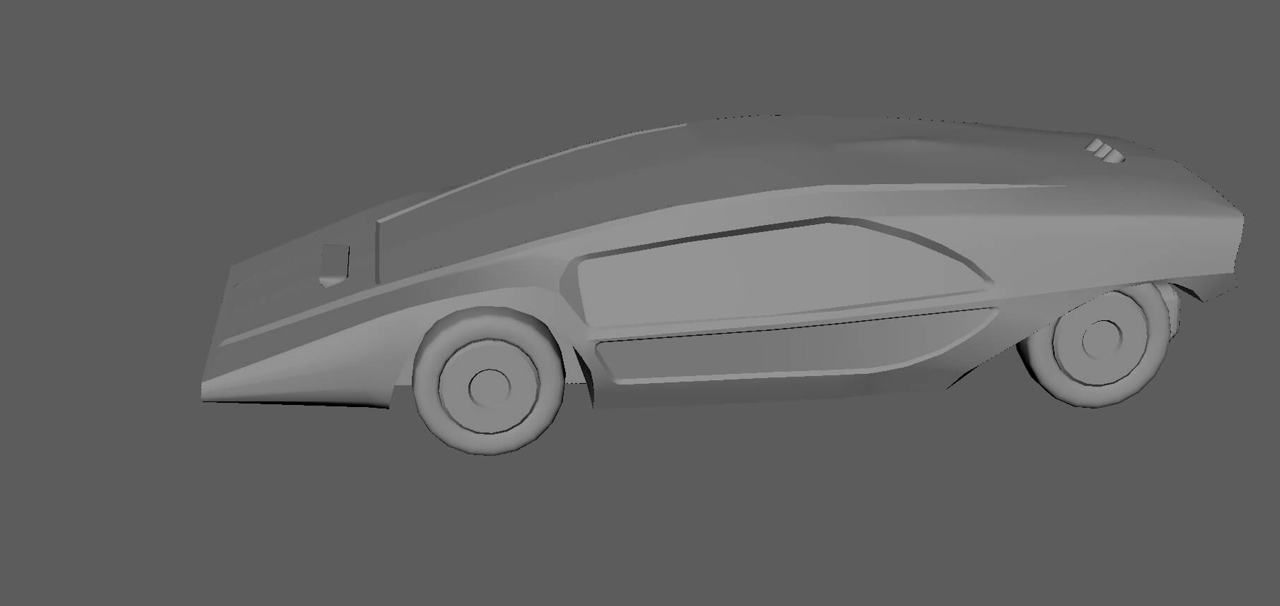 Retro Futuristic Car - 3D Model by MightyAlexOne