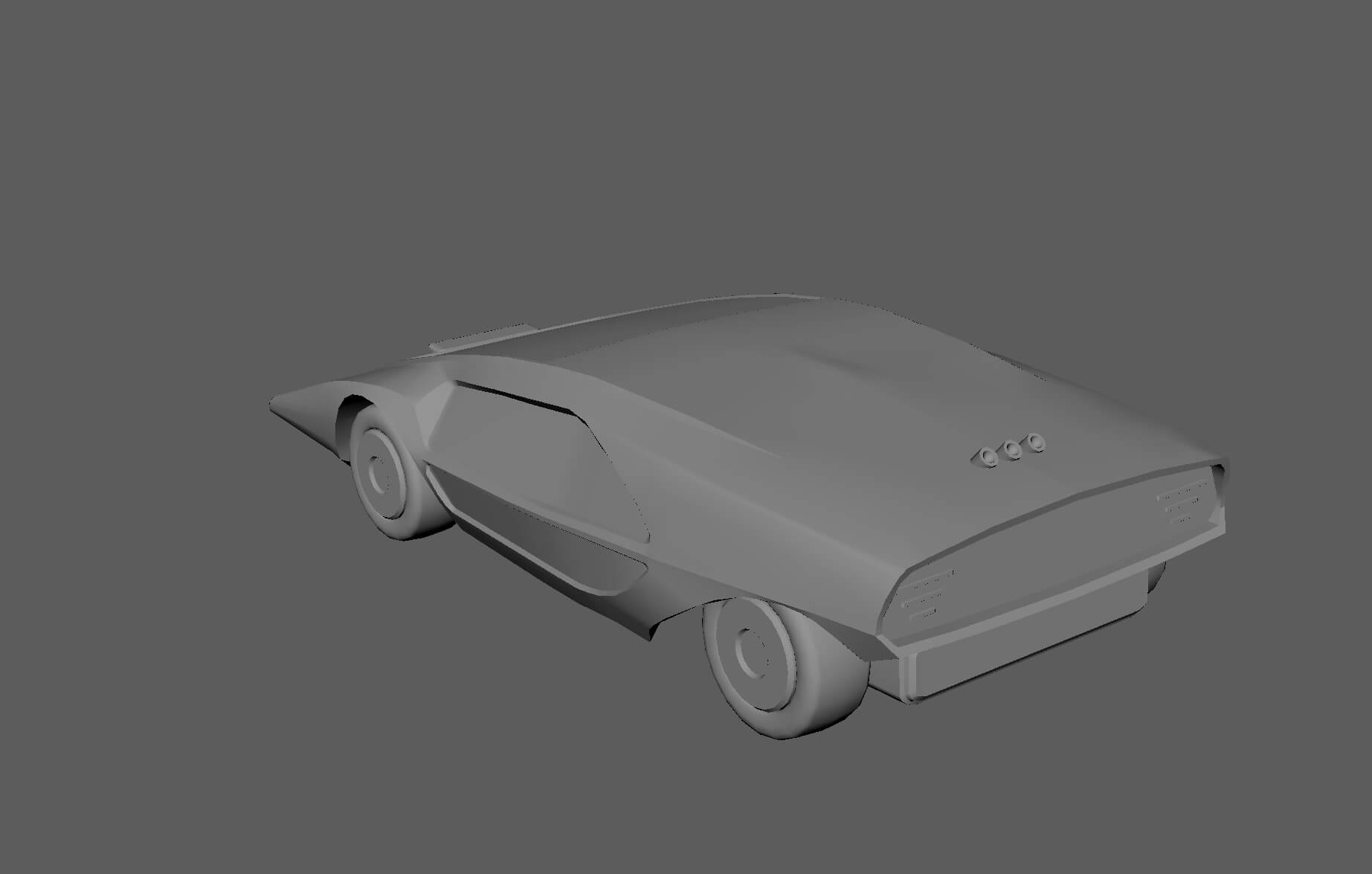 Retro Futuristic Car - 3D Model by MightyAlexOne