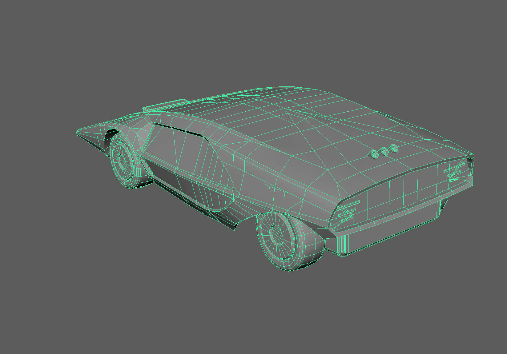 Retro Futuristic Car - 3D Model by MightyAlexOne