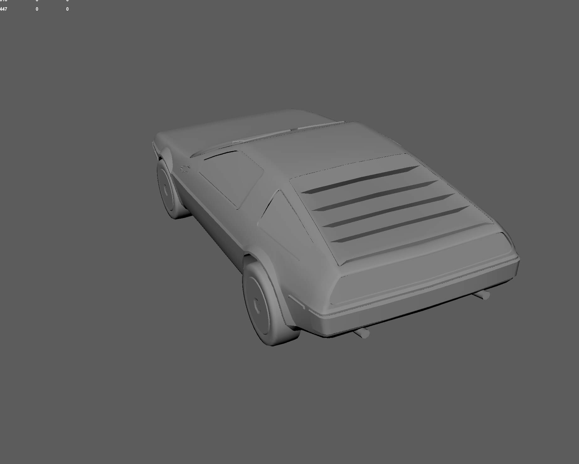 Retro Futuristic Car - 3D Model by MightyAlexOne