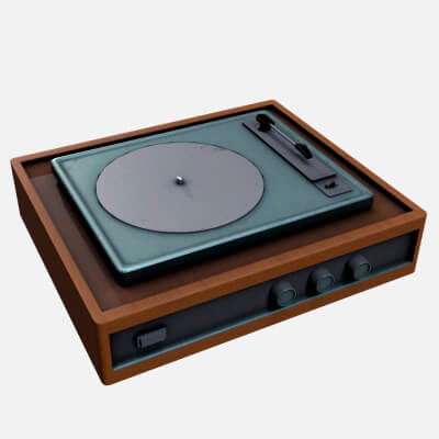 Vinyl Player - 3D Model by MightyAlexOne