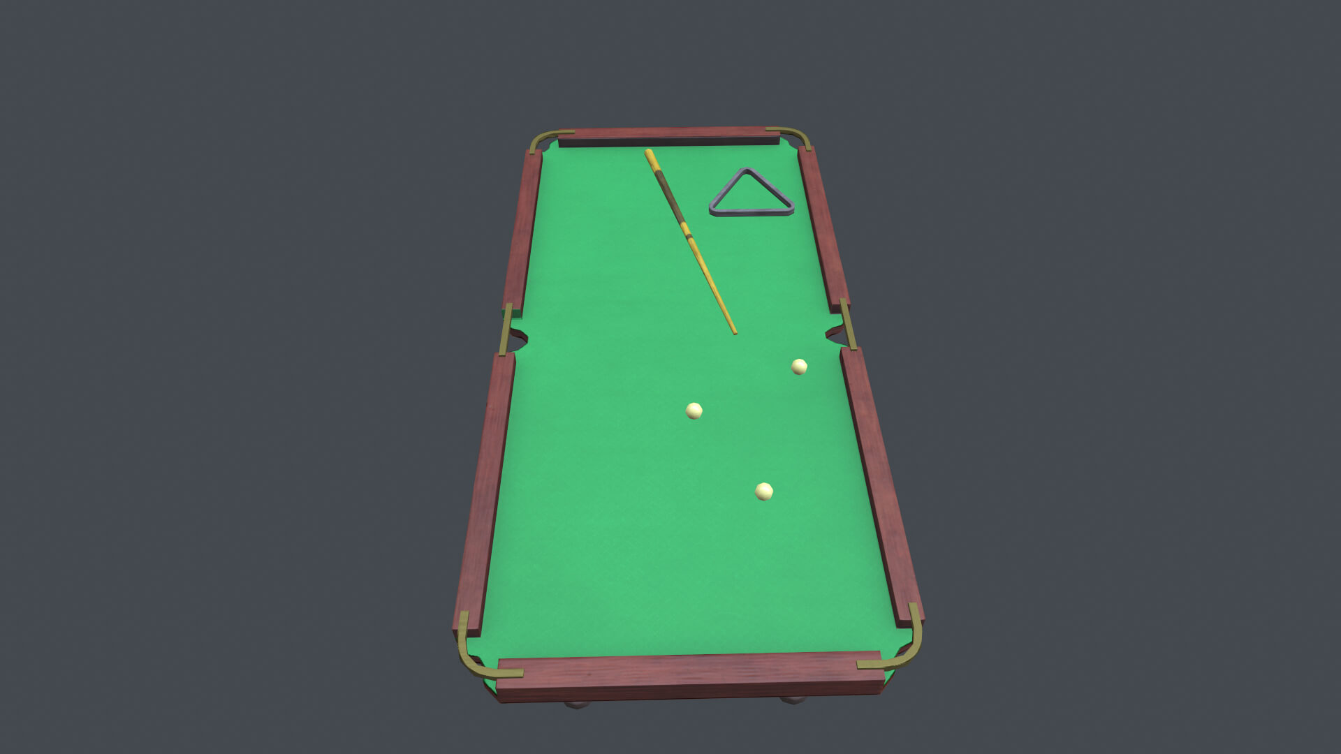 Wooden Pool Table - 3D Model by MightyAlexOne