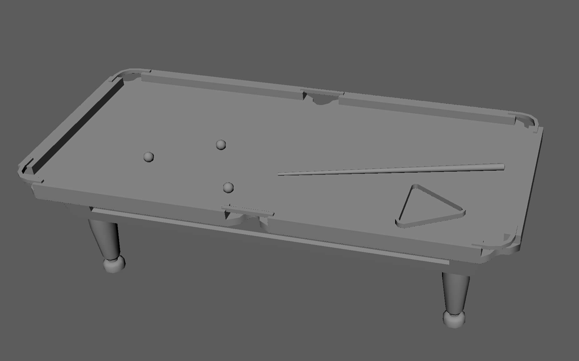 Wooden Pool Table - 3D Model by MightyAlexOne