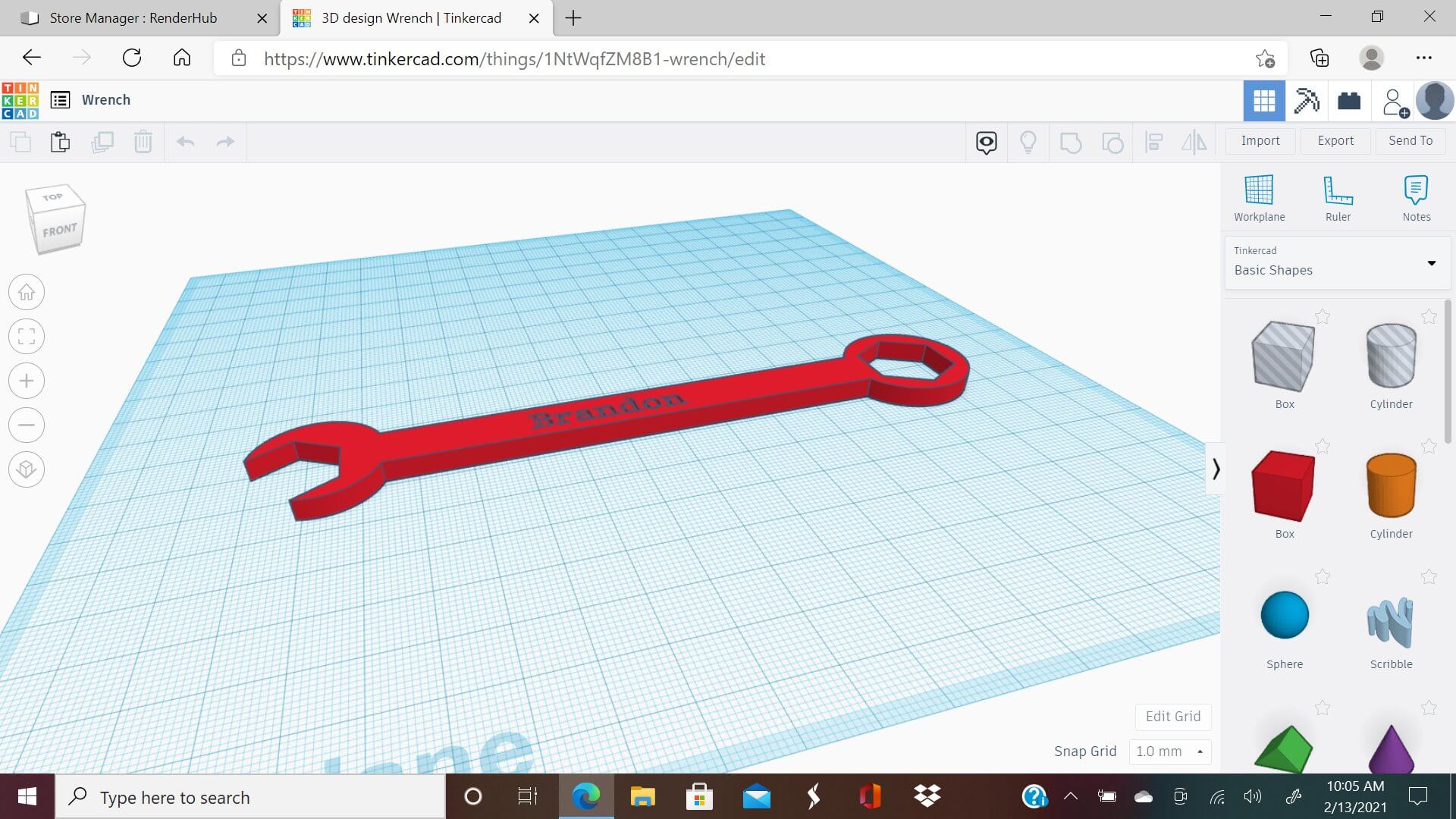 Wrench - 3D Model by MightyBrandon