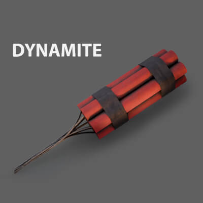 Dynamite Explosive Bundle Low Poly Game-Ready 3D Model by mihir1452