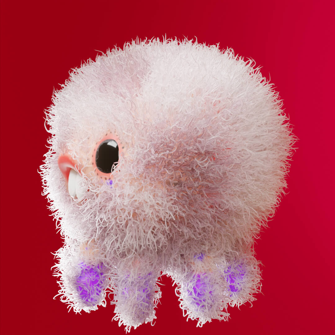 Furry Octopus.01 - 3D Model by miinam