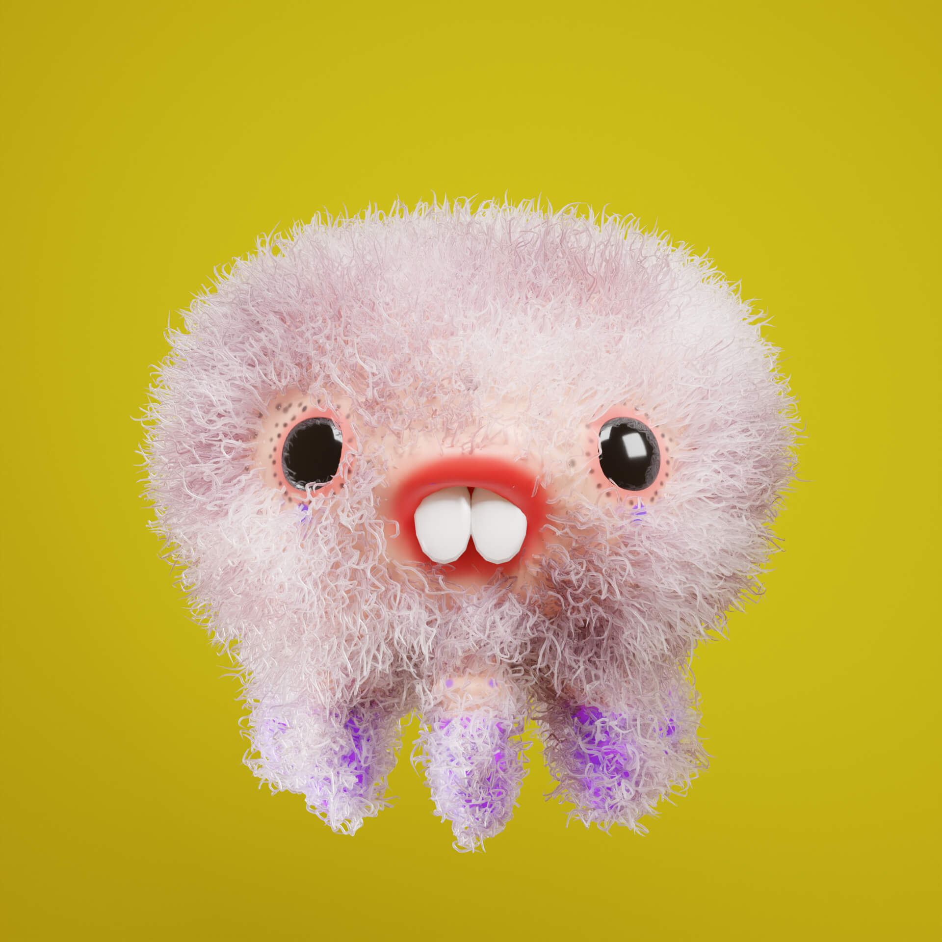 Furry Octopus.01 - 3D Model by miinam
