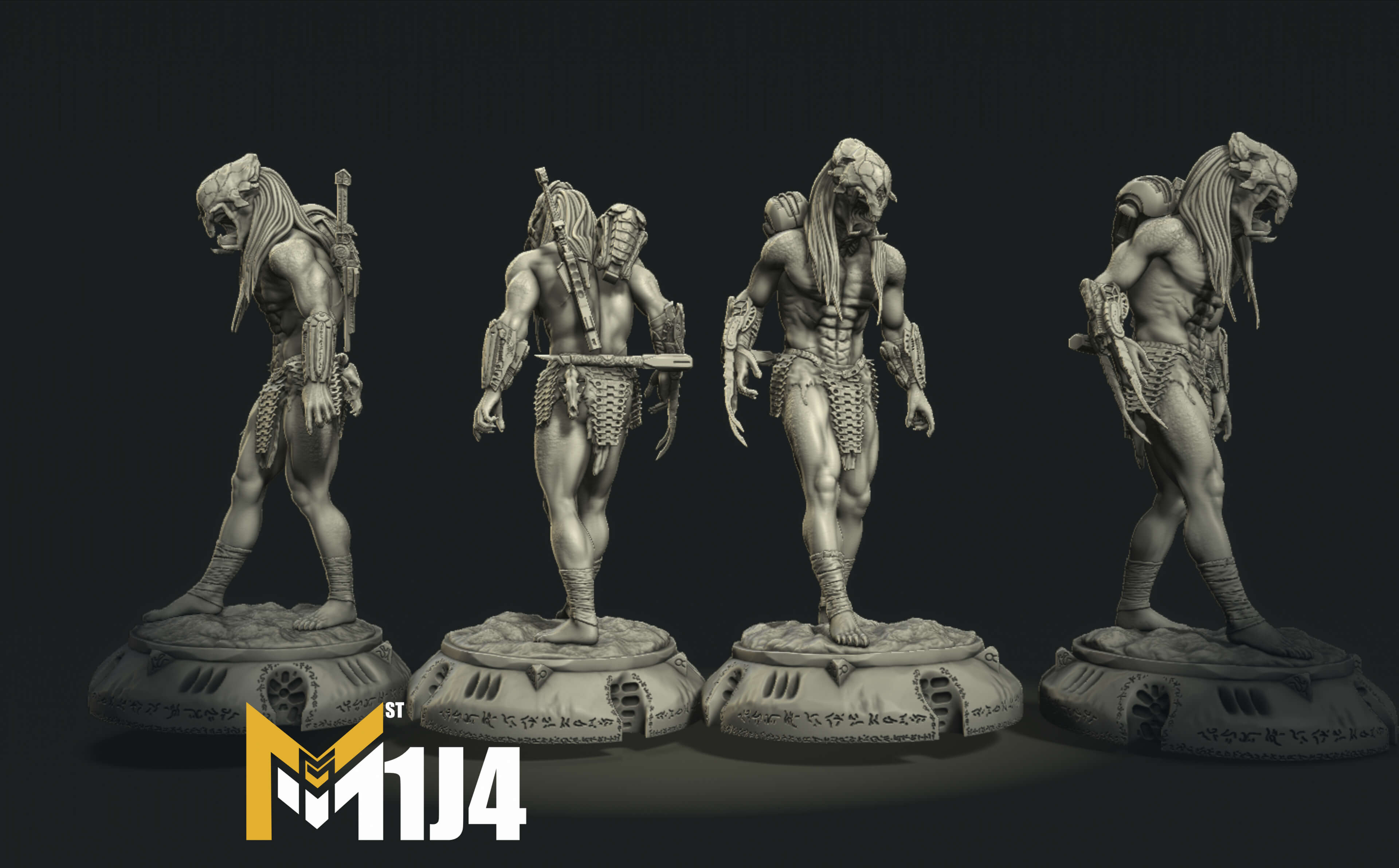 Feral Predator Statue Print Stl - 3D Model by Mij4studios