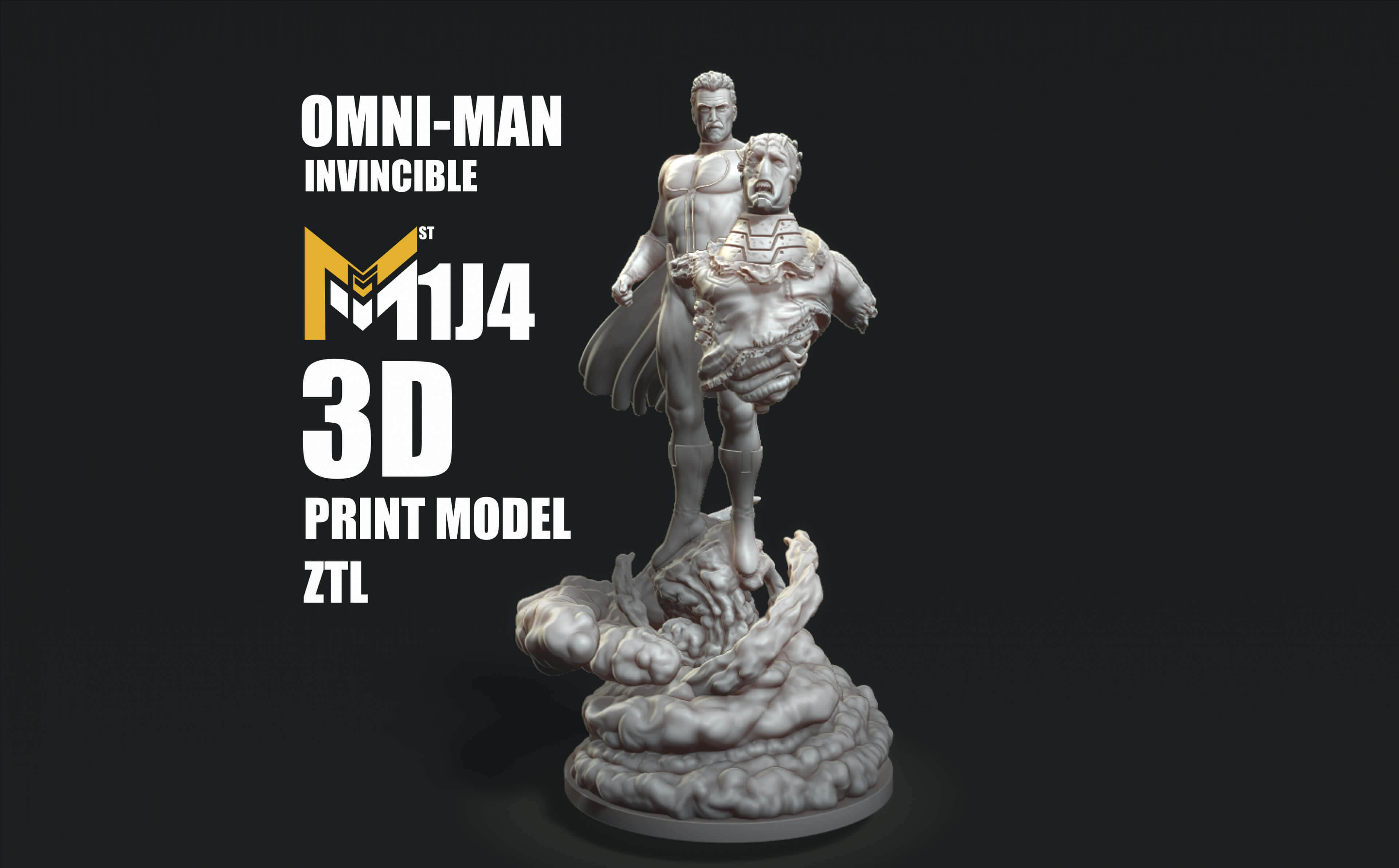 Omni-Man Statue Print STL 3D Model by Mij4studios